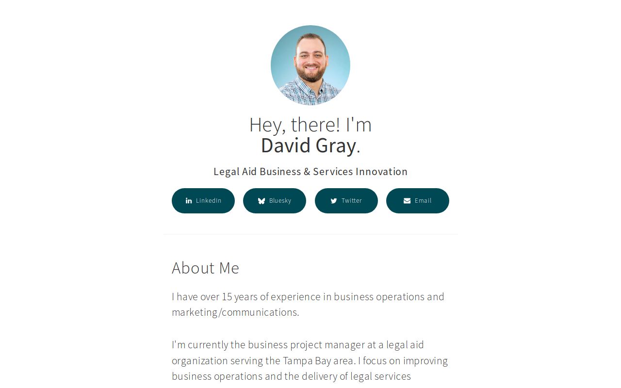 David Gray - Legal Aid Business & Services Innovation